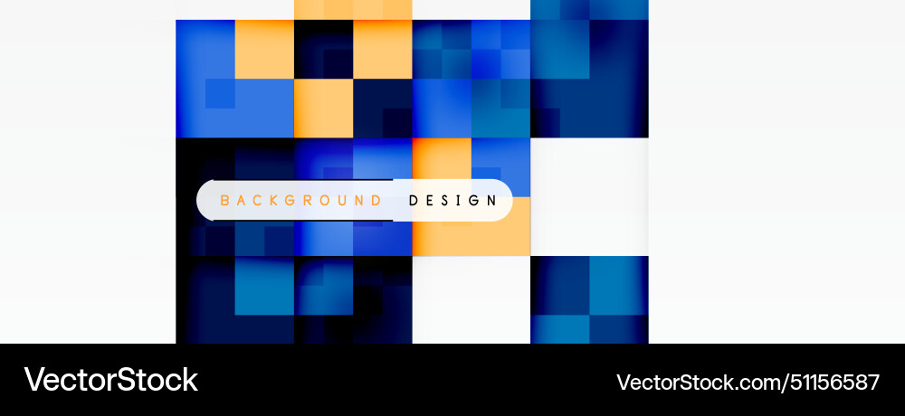 Symmetrical blue and yellow checkered pattern Vector Image