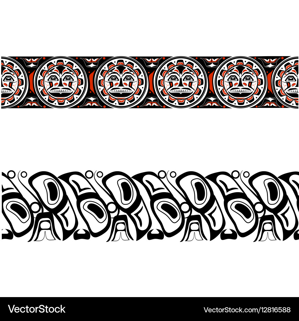Abstract red background native north american Vector Image