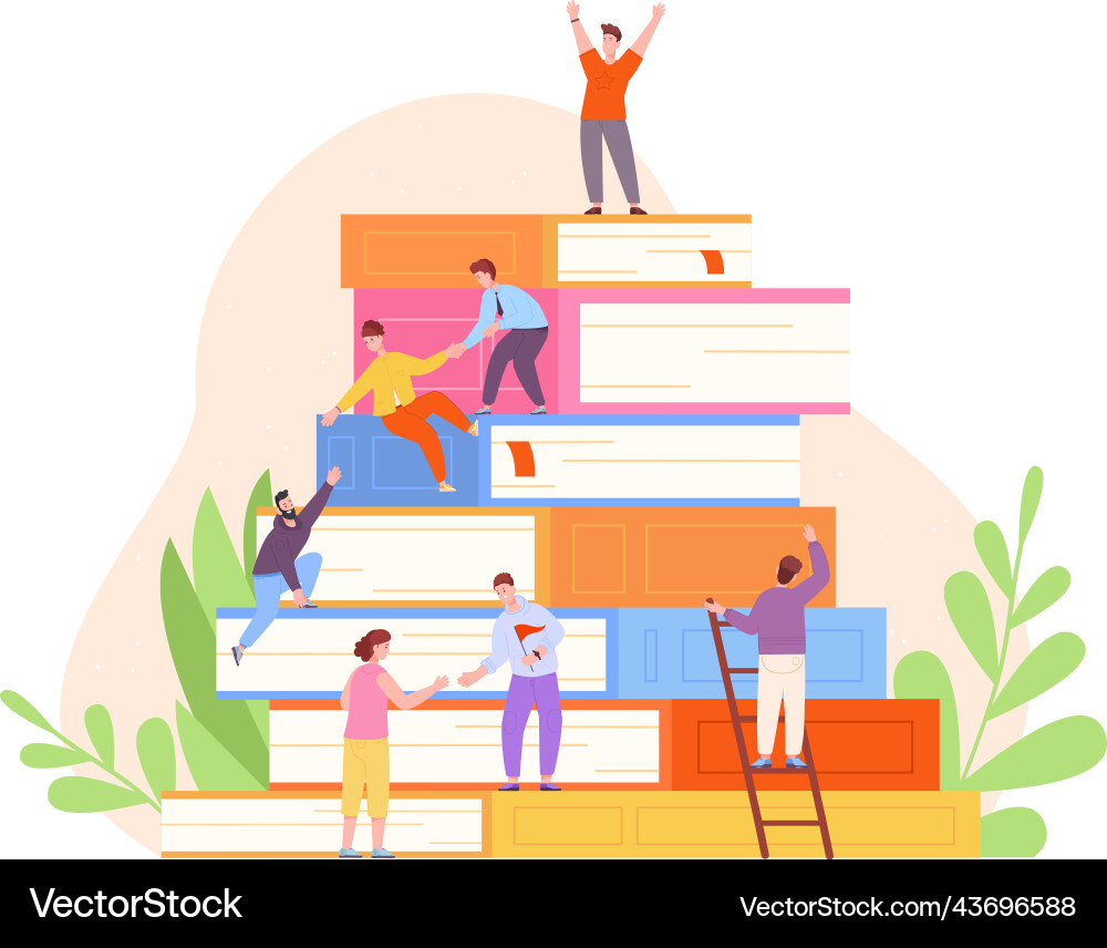 Children's Teamwork & Learning Royalty Free Vector Image