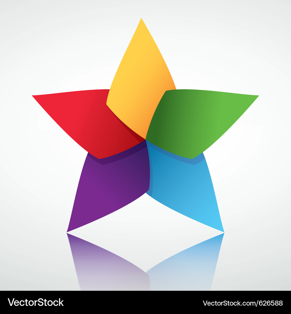 Colorful star symbol Royalty Free Vector Image