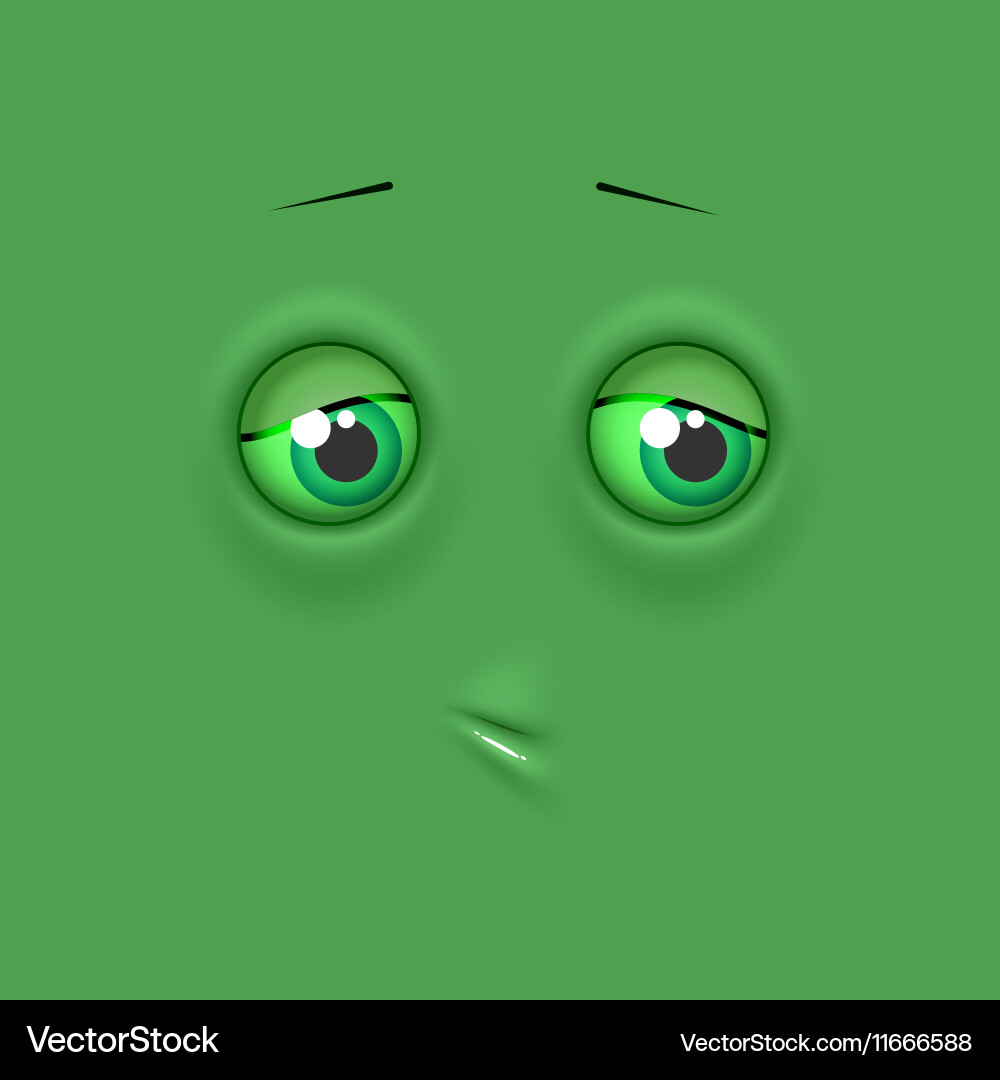 Cute lonely emoticon flat square background Vector Image