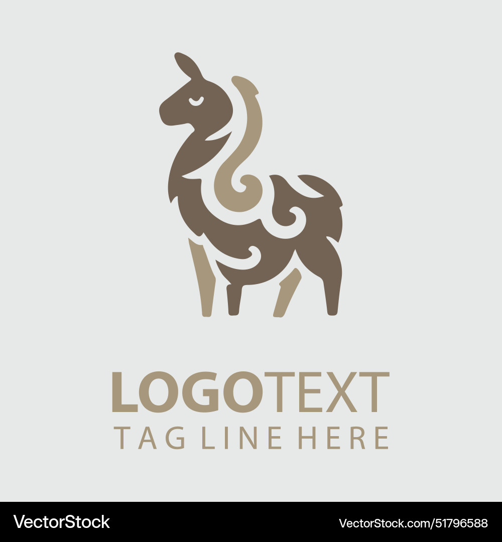 Llama logo Royalty Free Vector Image - VectorStock