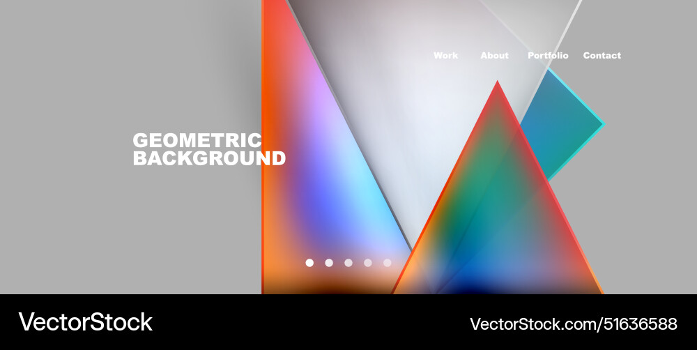 Metal triangles with colorful bright triangles Vector Image