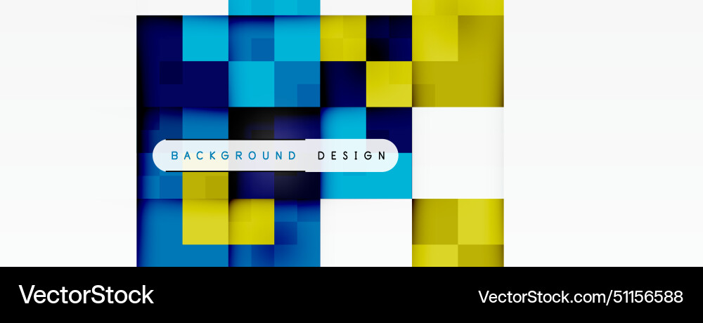 Rectangle art with a blue and yellow checkered Vector Image