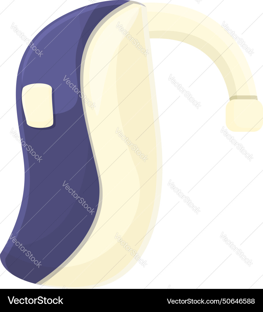 Small hearing aid icon cartoon control Royalty Free Vector