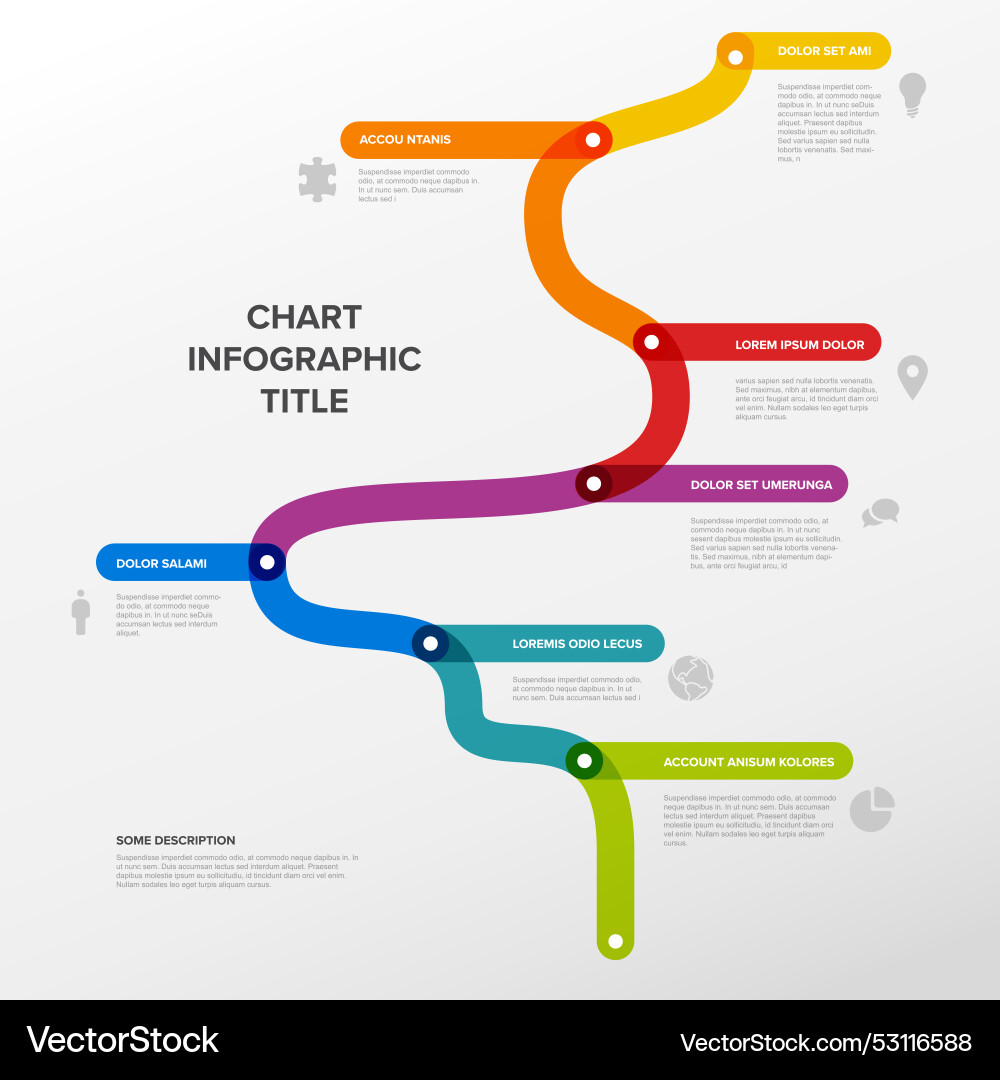 Thick line map diagram schema infographic Vector Image
