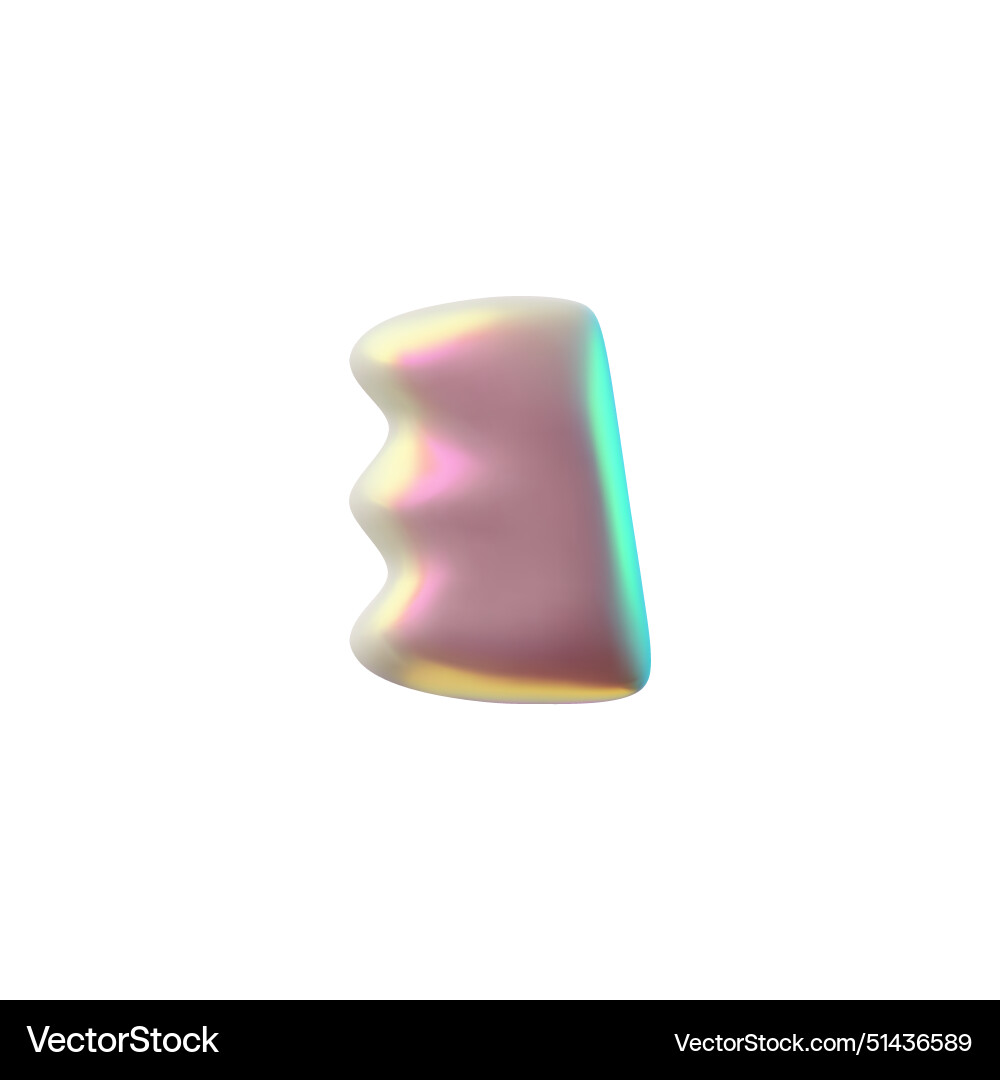 3d y2k abstract icon profile Royalty Free Vector Image
