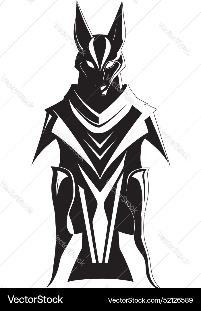 Abstract crossing an anubis graphic spectral Vector Image