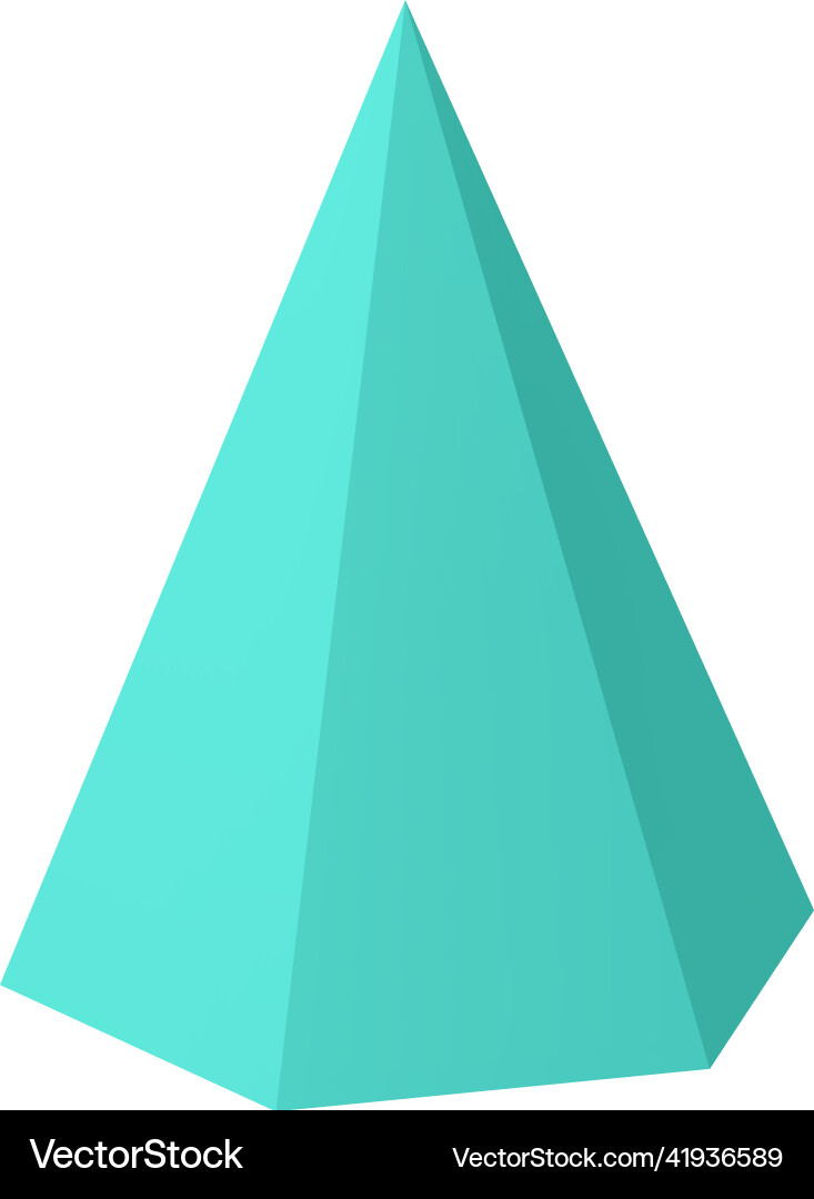 Blue hexagonal pyramid composition Royalty Free Vector Image