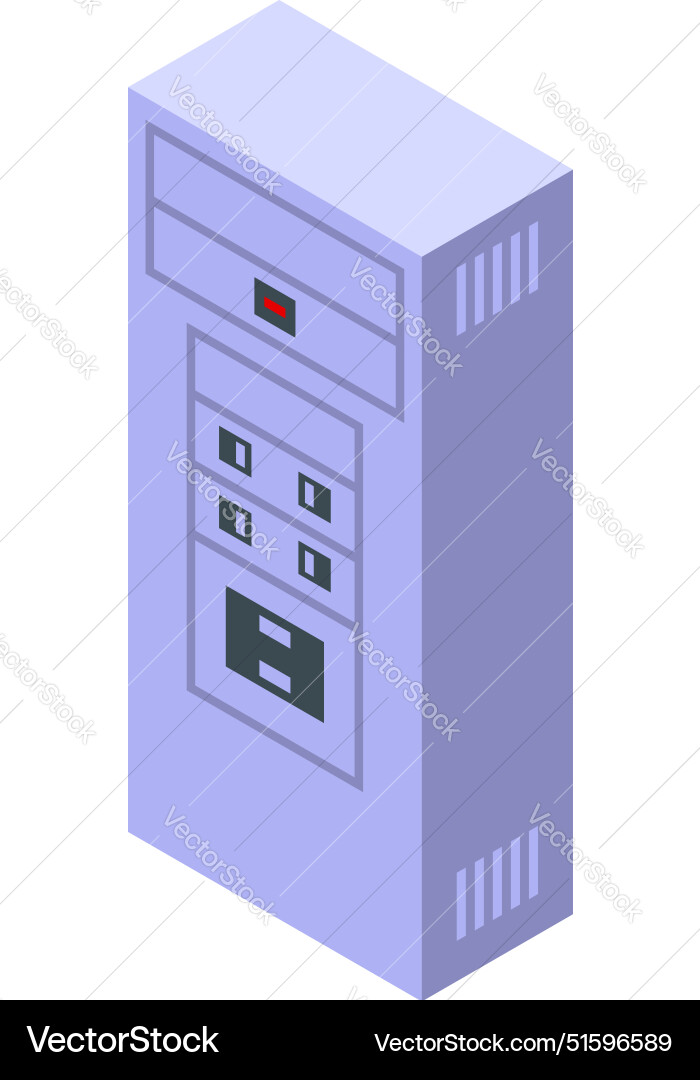 Electrical cabinet distributing electricity Vector Image