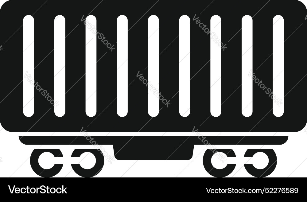 Freight container standing on train platform Vector Image