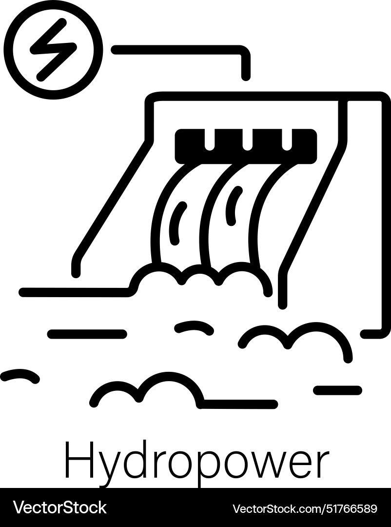 Hydropower Royalty Free Vector Image - VectorStock