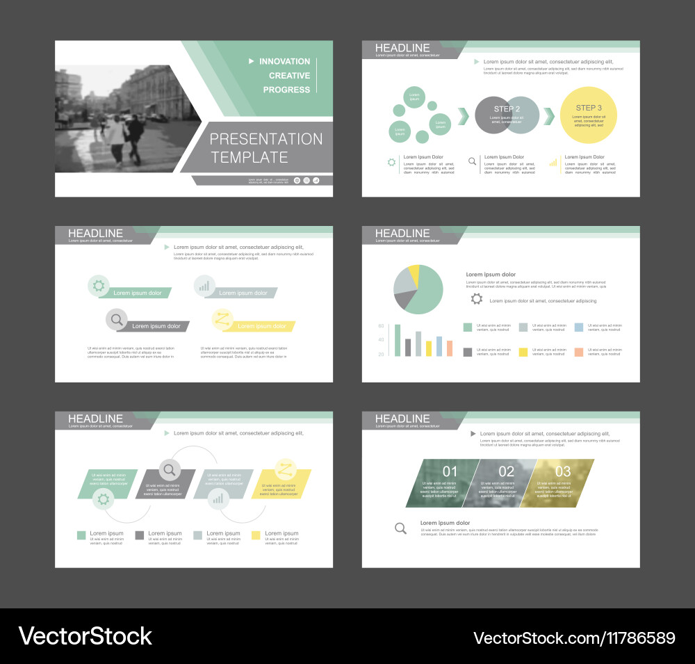 Infographic elements for presentation templates Vector Image