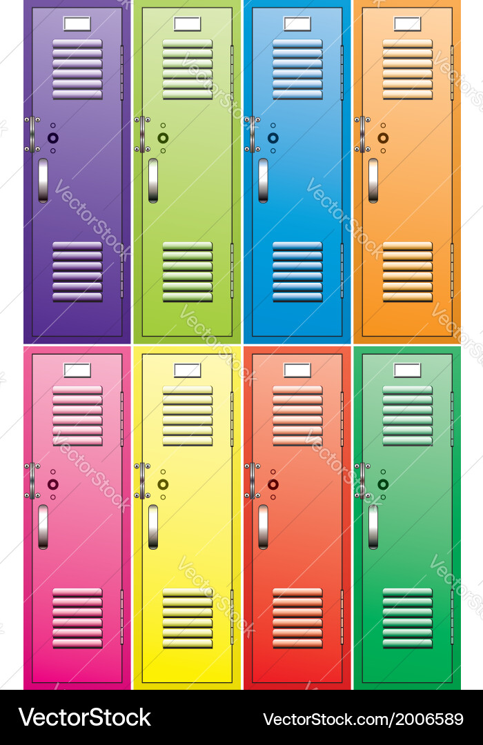 School lockers Royalty Free Vector Image - VectorStock