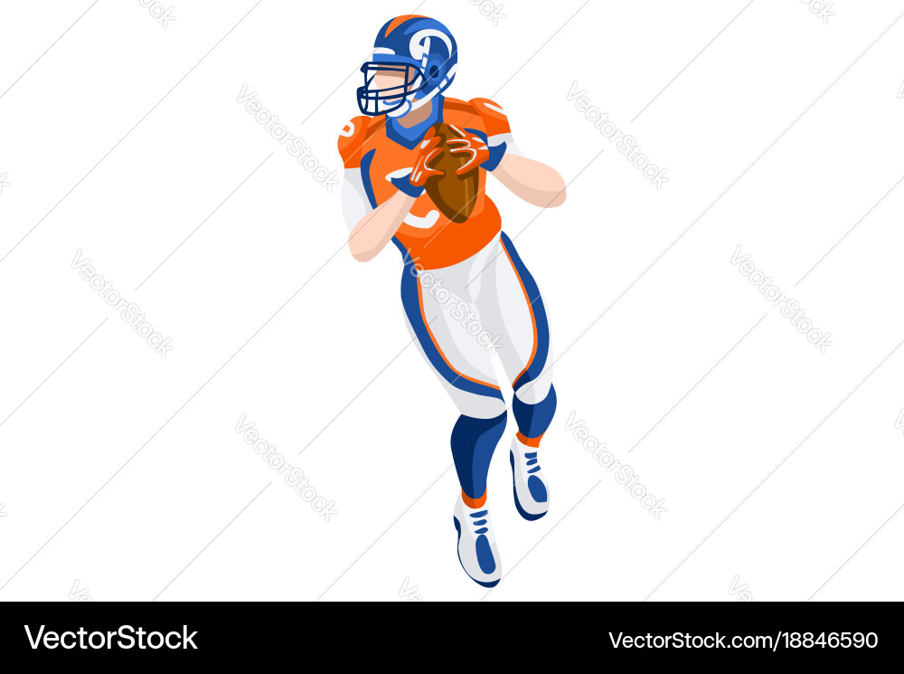 American football player Royalty Free Vector Image