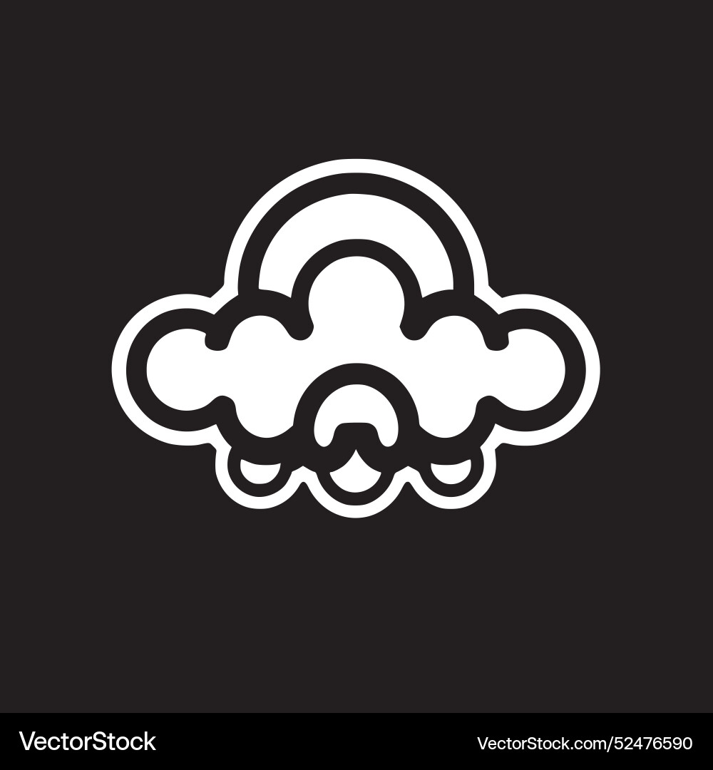 Cloud - minimalist and simple silhouette Vector Image