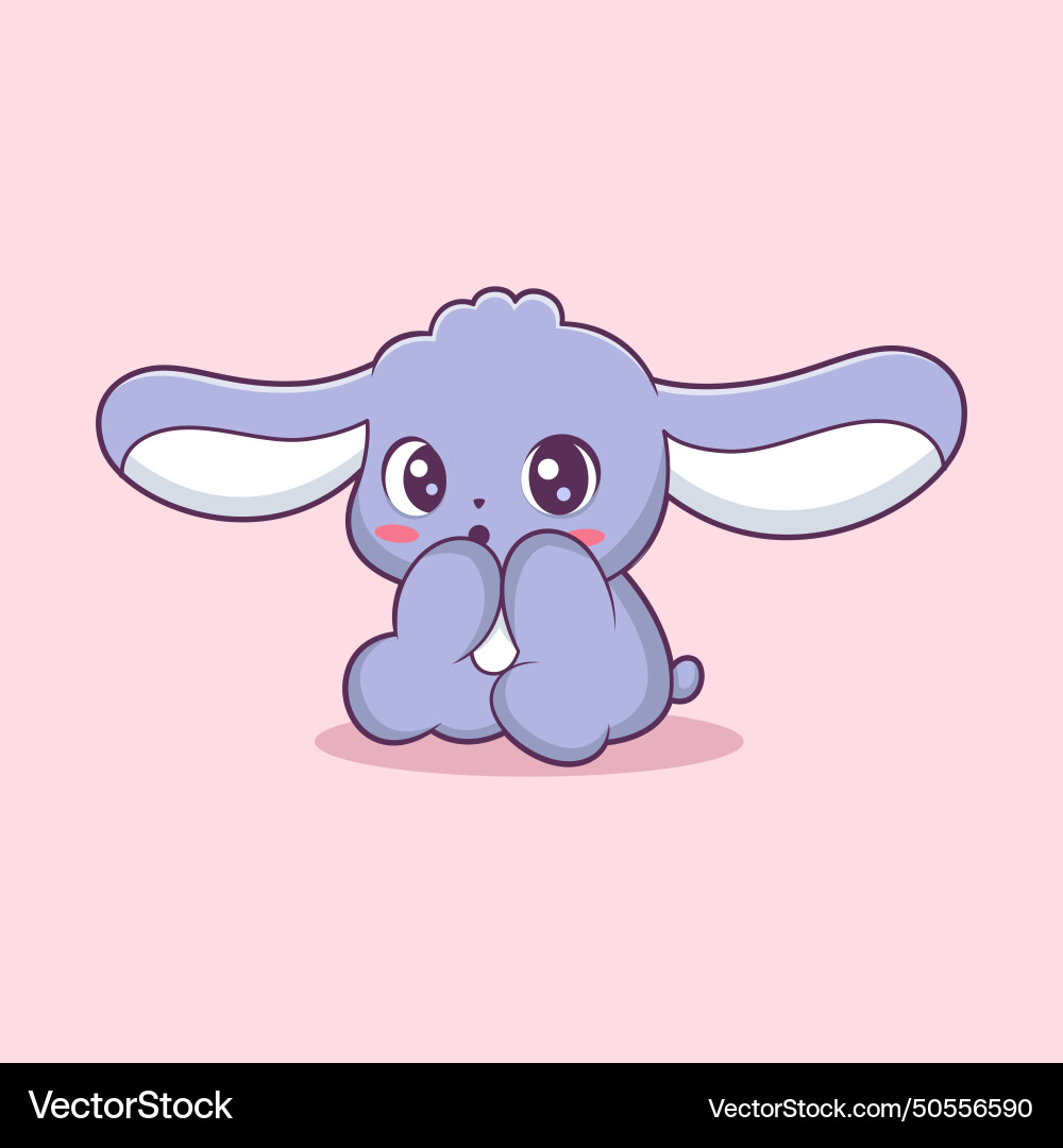 Cute bunny character design Royalty Free Vector Image