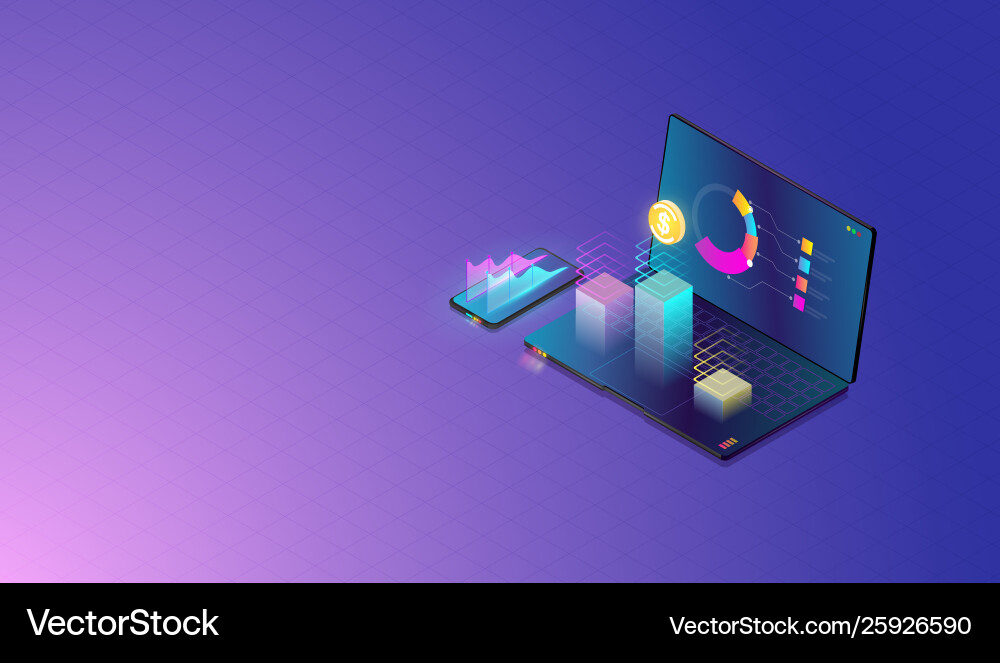 Data analysis researching planning statistics Vector Image