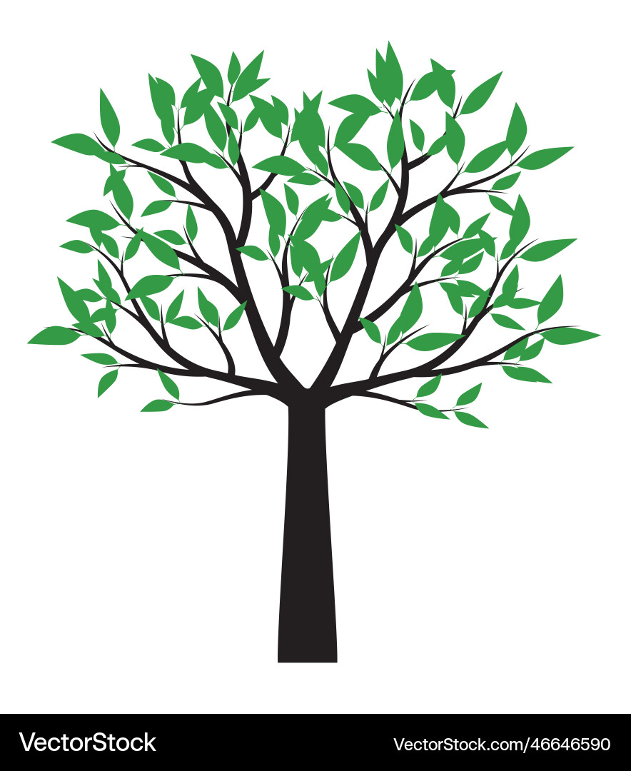 Green tree Royalty Free Vector Image - VectorStock