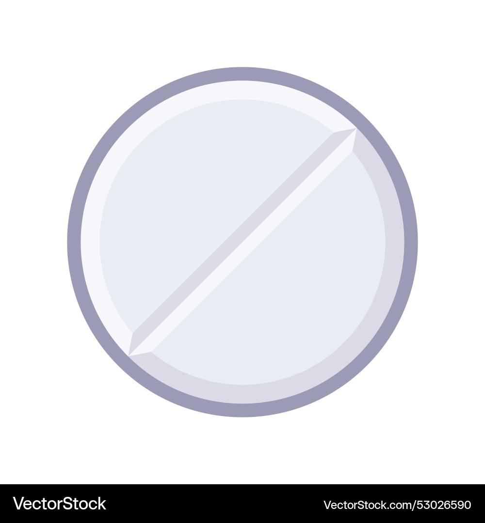 White pill vitamin tablet icon Royalty Free Vector Image