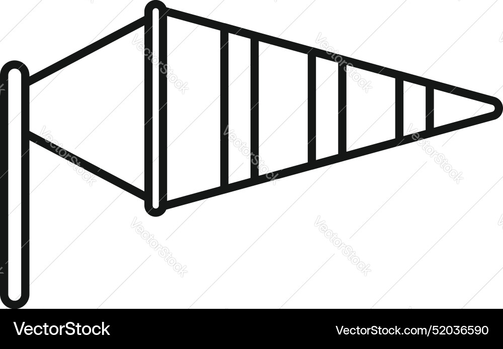 Windsock showing wind strength and direction Vector Image