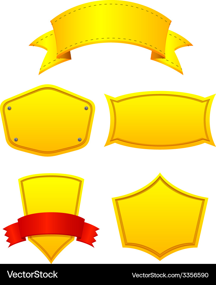 Yellow labels Royalty Free Vector Image - VectorStock