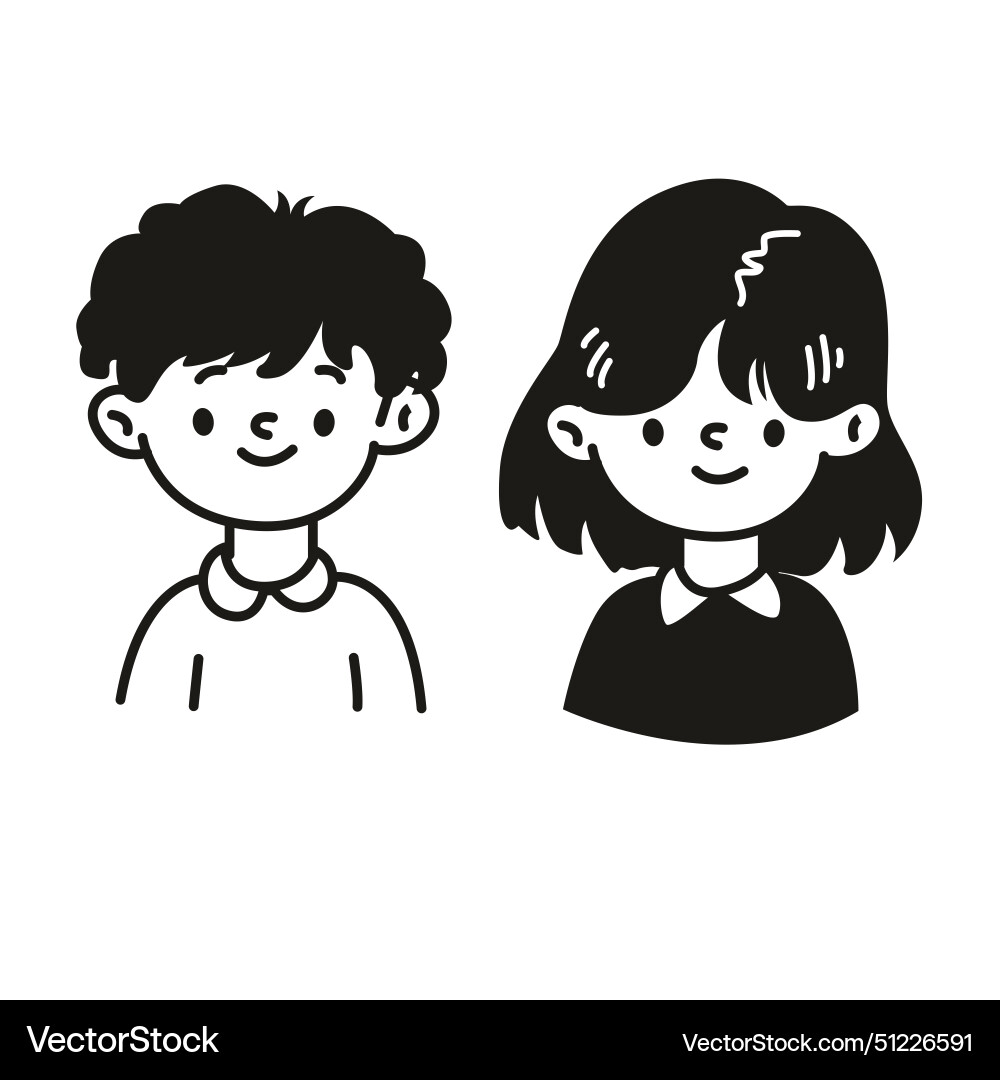 Cute people avatar icons user profile Royalty Free Vector