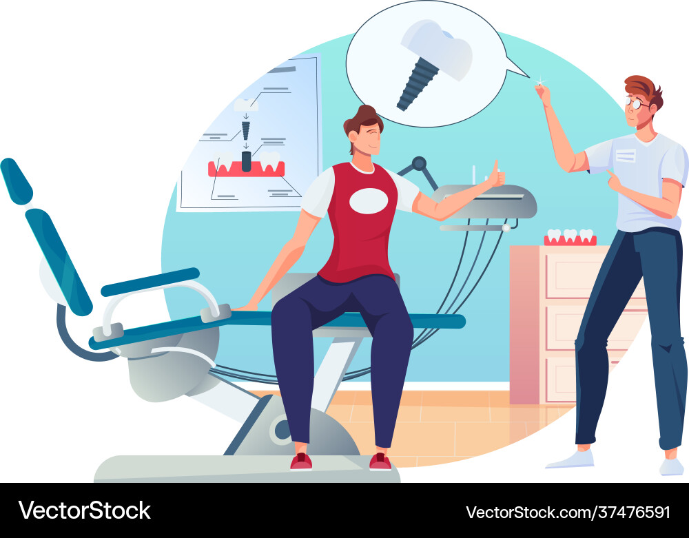 Dentistry flat composition Royalty Free Vector Image