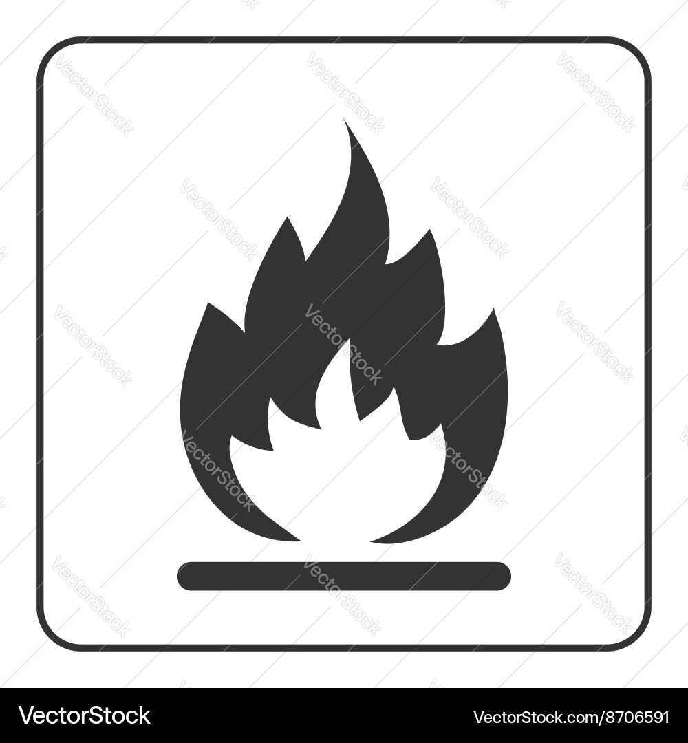 Fire icon hot flame sign Royalty Free Vector Image