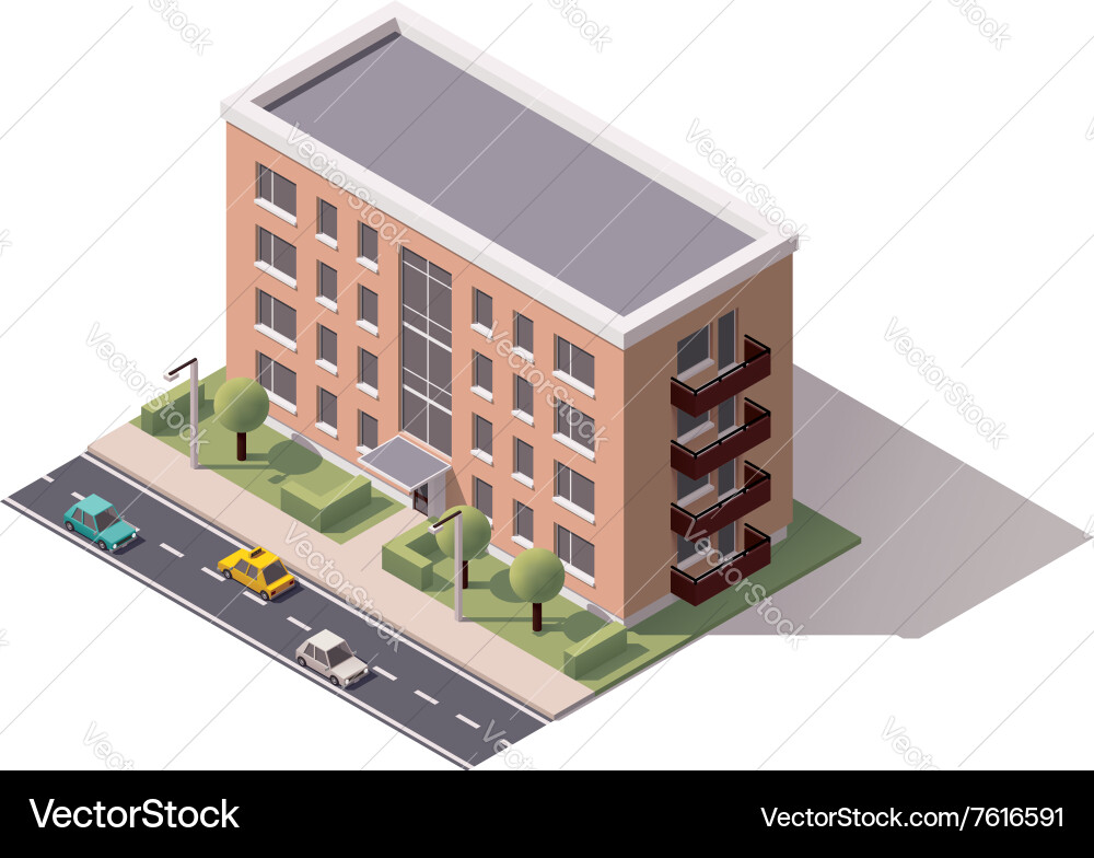 Isometric building Royalty Free Vector Image - VectorStock
