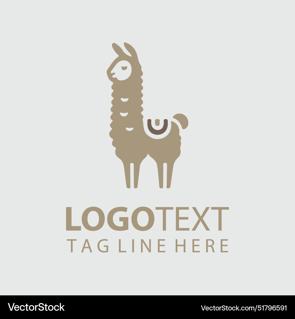 Llama logo Royalty Free Vector Image - VectorStock