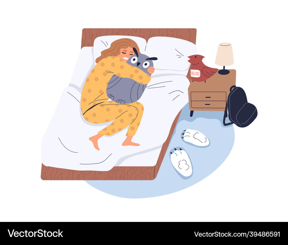 Cartoon Child Get Up Wake Vector Images (59)