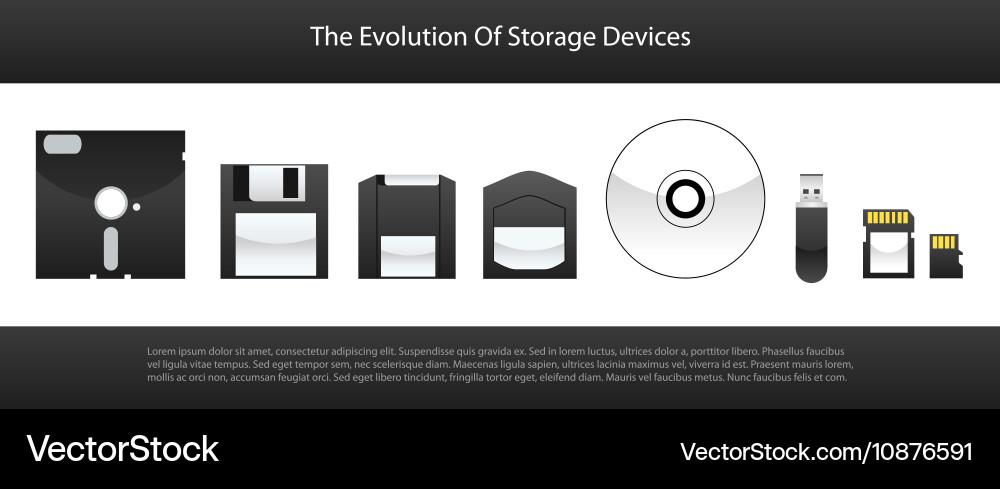 Storage Device Timeline Royalty Free Vector Image