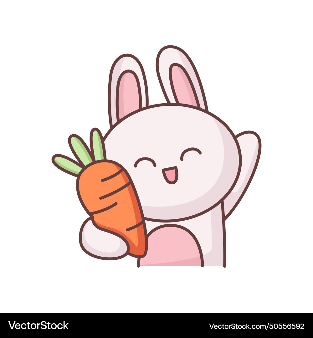 Cute rabbit character design Royalty Free Vector Image