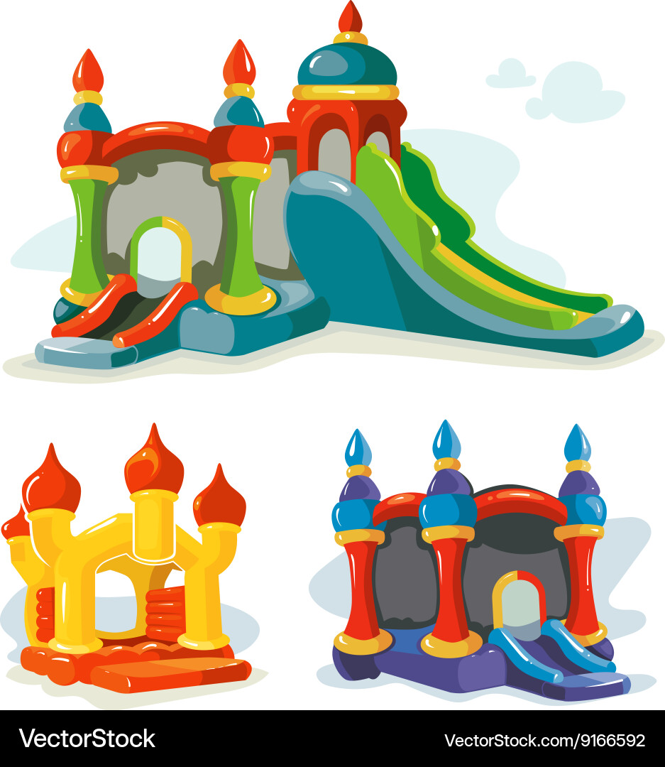 Inflatable Castles & Playgrounds Royalty Free Vector