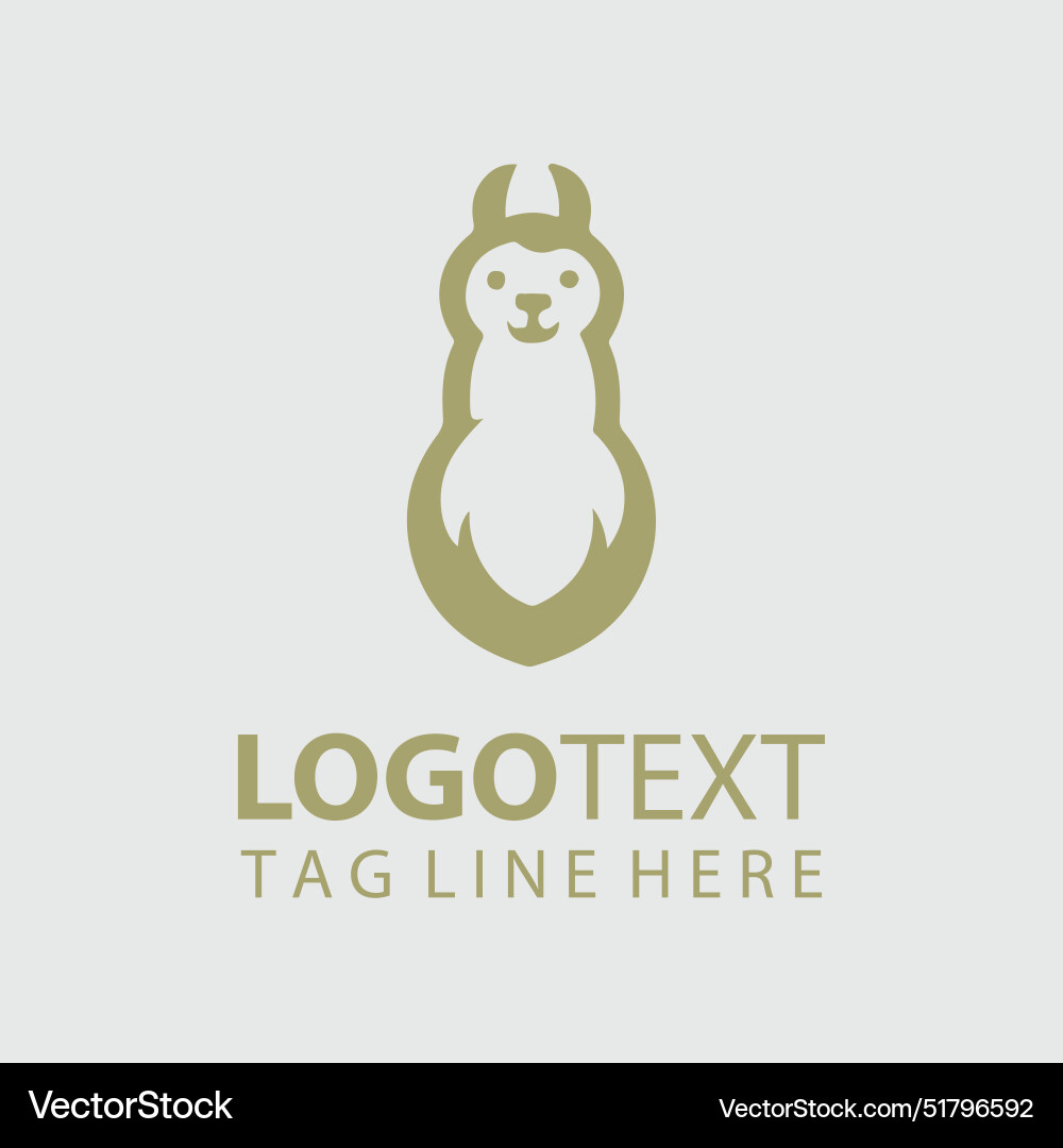 Llama logo Royalty Free Vector Image - VectorStock