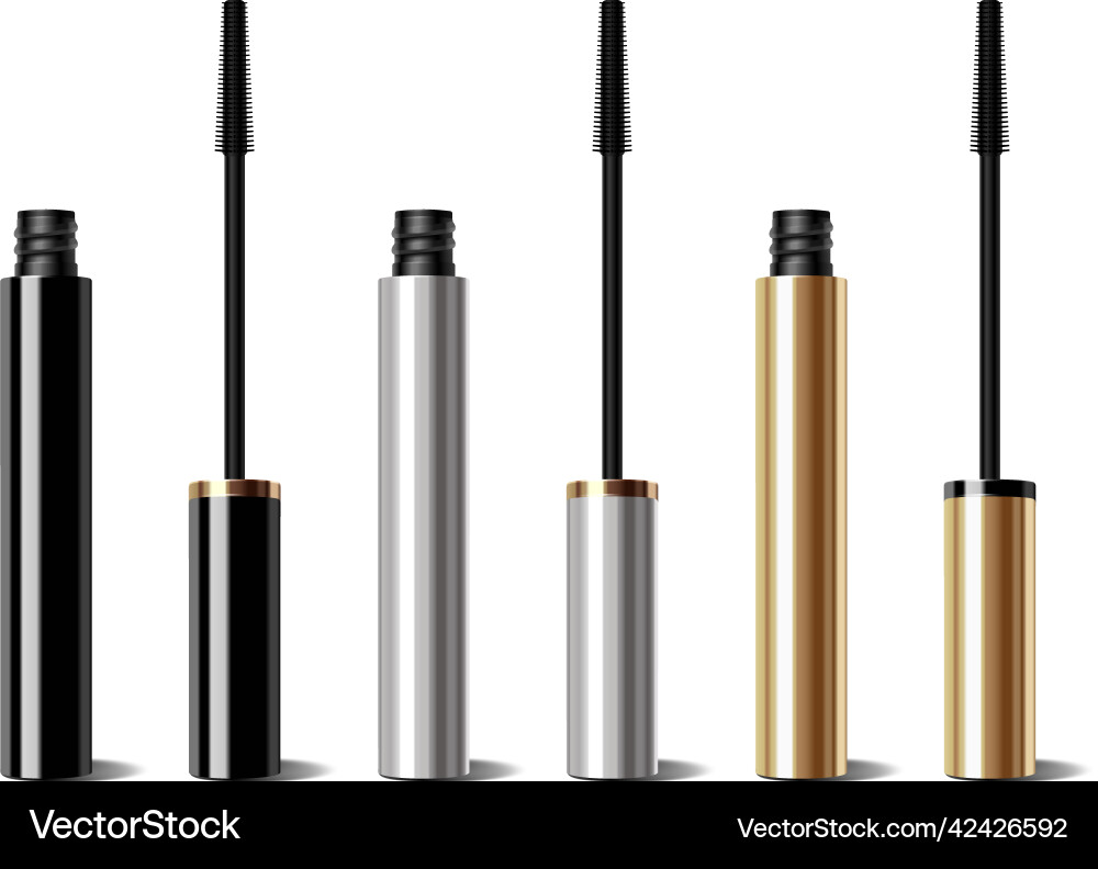 Mascara & Eyes Makeup Set Royalty Free Vector Image