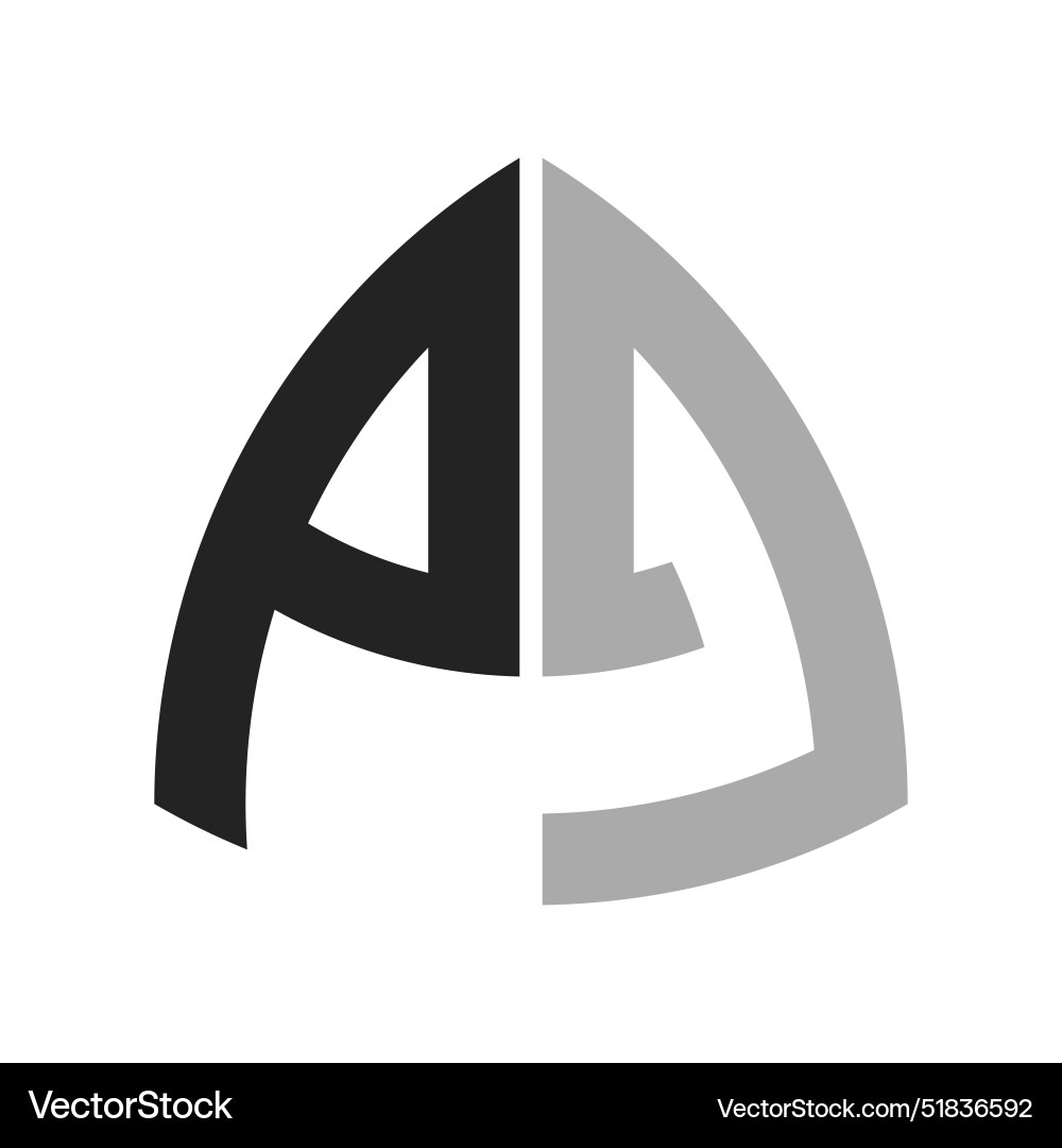 Modern creative pj logo design letter pj icon for Vector Image
