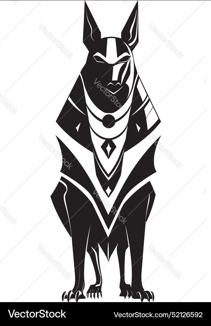 Mythological mentor an anubis logo modern muse Vector Image