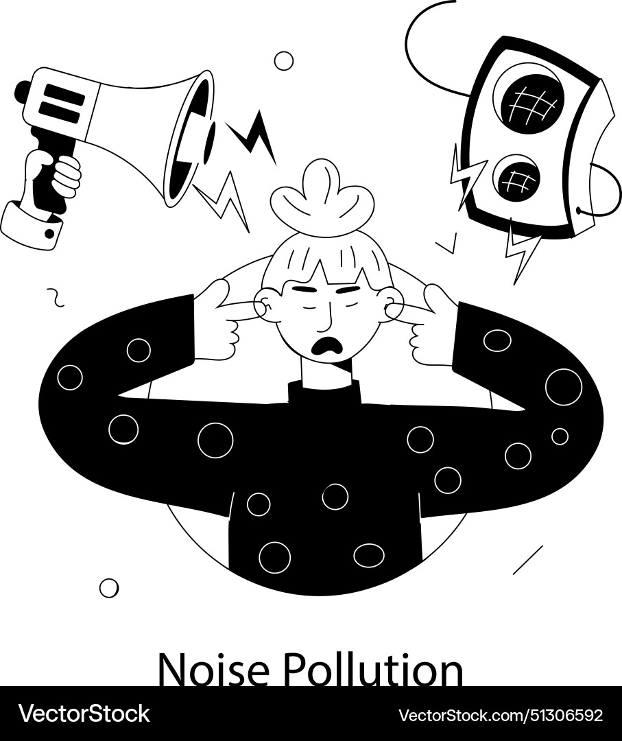 Noise pollution Royalty Free Vector Image - VectorStock