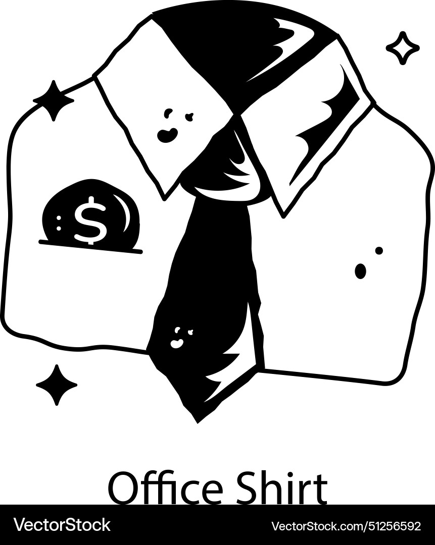 Office shirt Royalty Free Vector Image - VectorStock