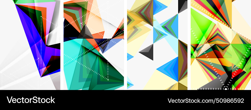 Triangle blend geometric concept poster designs Vector Image