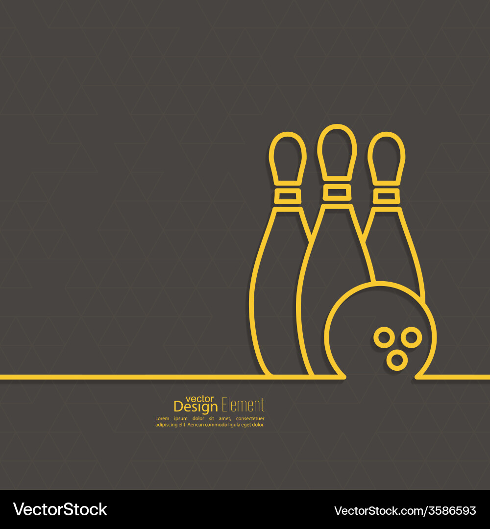 Bowling abstract background Royalty Free Vector Image