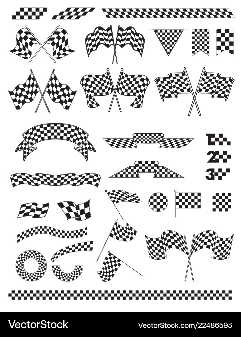 Checkered Racing Flag Royalty Free Vector Image