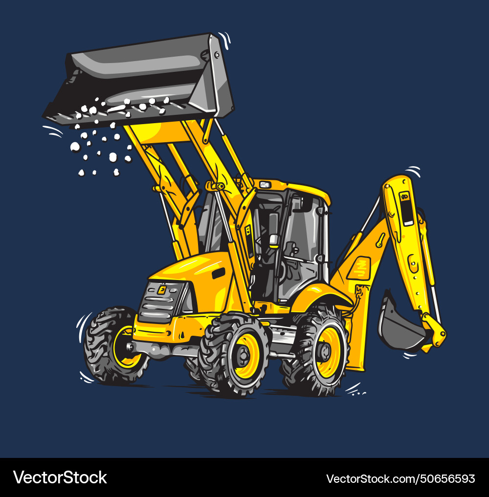 Construction work industry heavy machine Vector Image