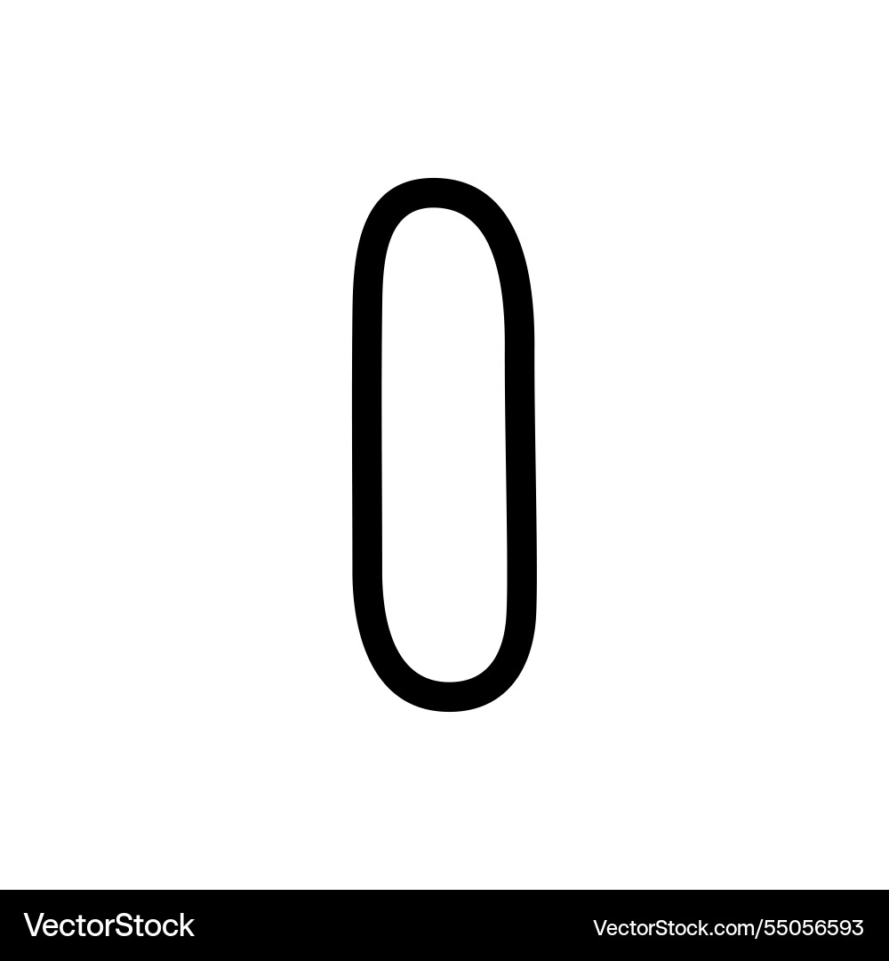 Cute letter i hand drawn Royalty Free Vector Image