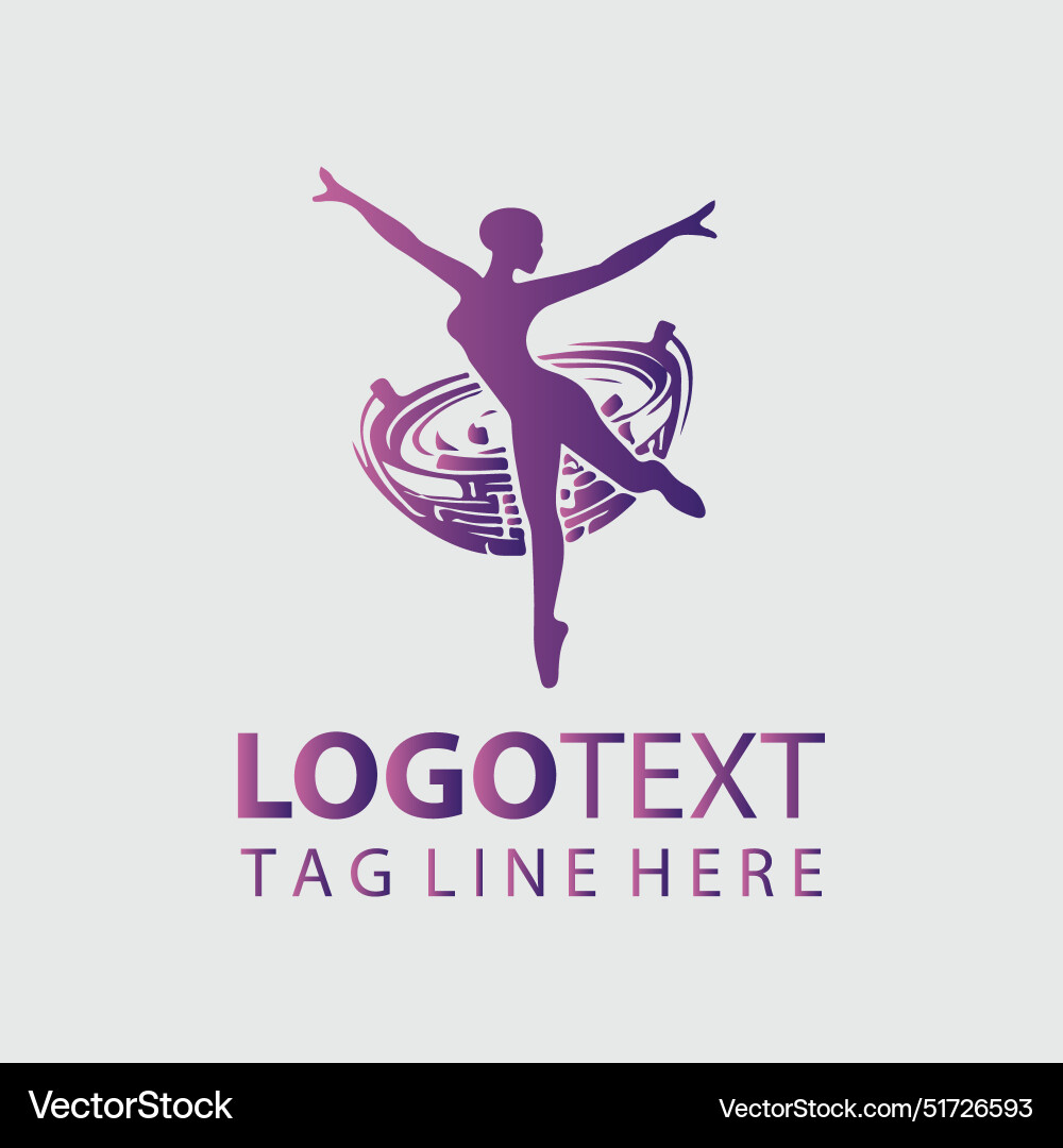 Dancing logo Royalty Free Vector Image - VectorStock
