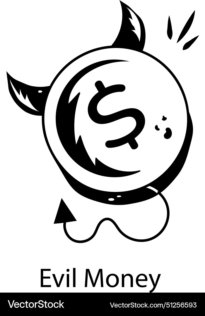 Evil money Royalty Free Vector Image - VectorStock