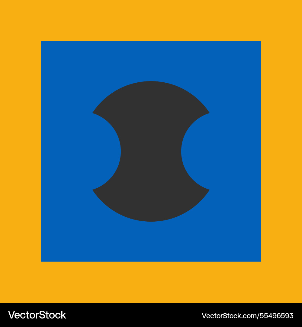 Futuristic simple graphic form Royalty Free Vector Image