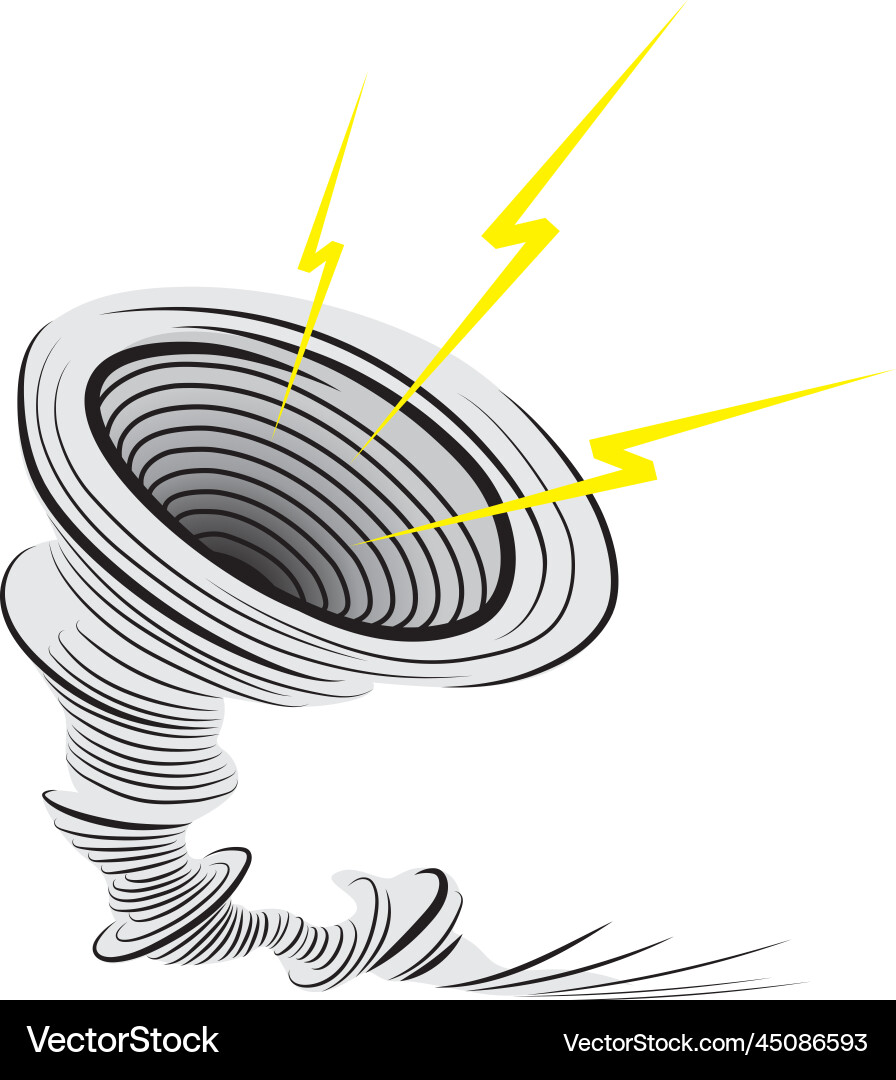 Hurricane vortex realistic tornado tattoo Vector Image